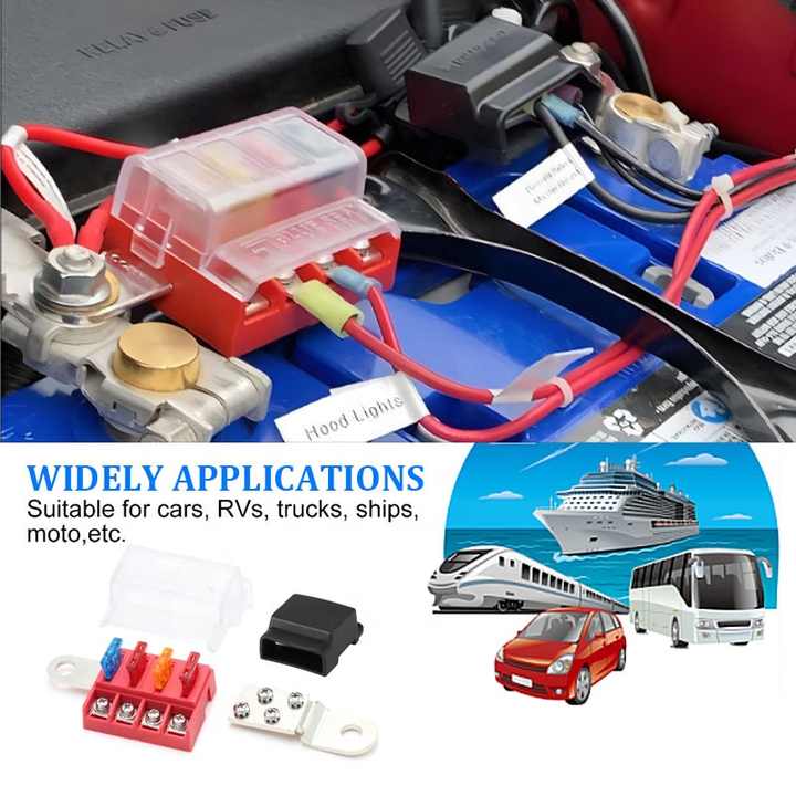 ATO/ATC ST Blade 4 Way Fuse Battery Terminal Mount Fuse Block| Alibaba.com