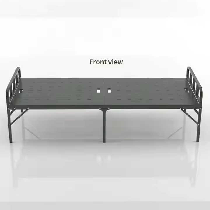 High Quality Foldable Metal Portable Steel Folding Bed Portable Steel ...