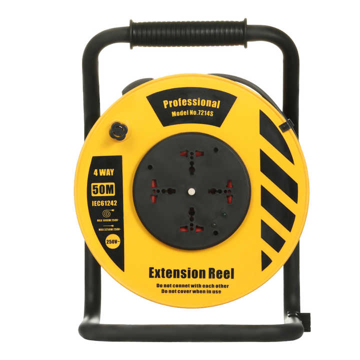 50M outdoor universal extension power cord reel retractable cable reel ...