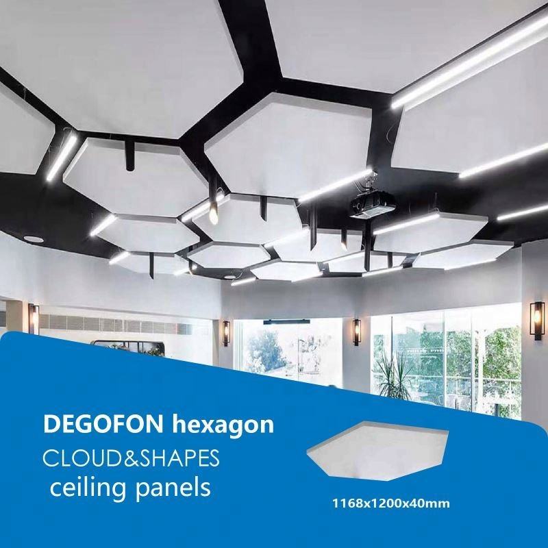 Friendly Acoustic Ceiling Panels 1200x1200x40mm Board Decoration Art ...