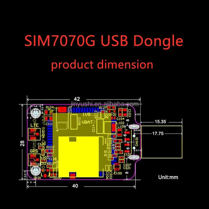 SIMCOM SIM7070G USB Dongle Multi-Band LTE CAT-M NB-IoT GPRS Module Compatible with SIM7000 ...