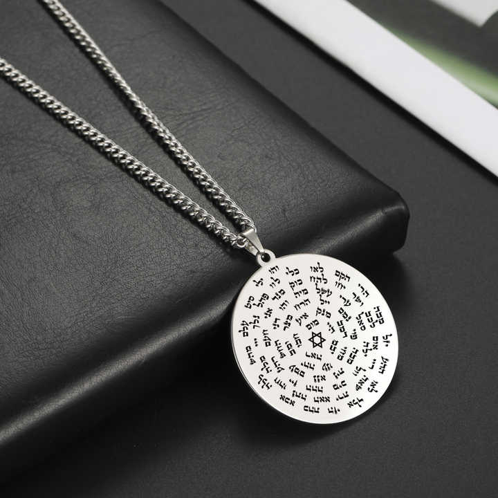 Myshape Ancient 72 Names Gold Plated Stainless Steel Pendant Jewish ...
