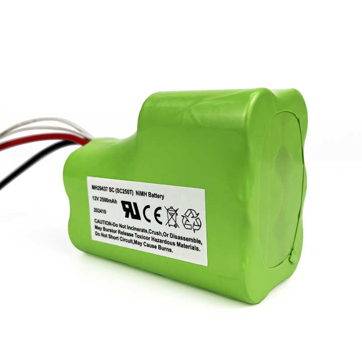 12V 2500mAh NiMH Rechargeable Sub-C Battery Pack Outdoor Solar Lamp Emergency Exit Sign Nickel ...