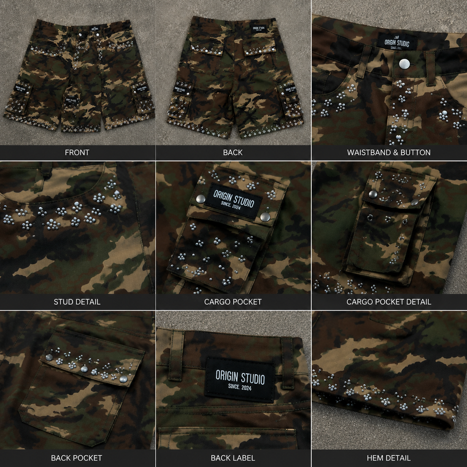 OEM Cargo Jorts Camouflage Jort Sweatpants Pleated Jorts Jorts ...