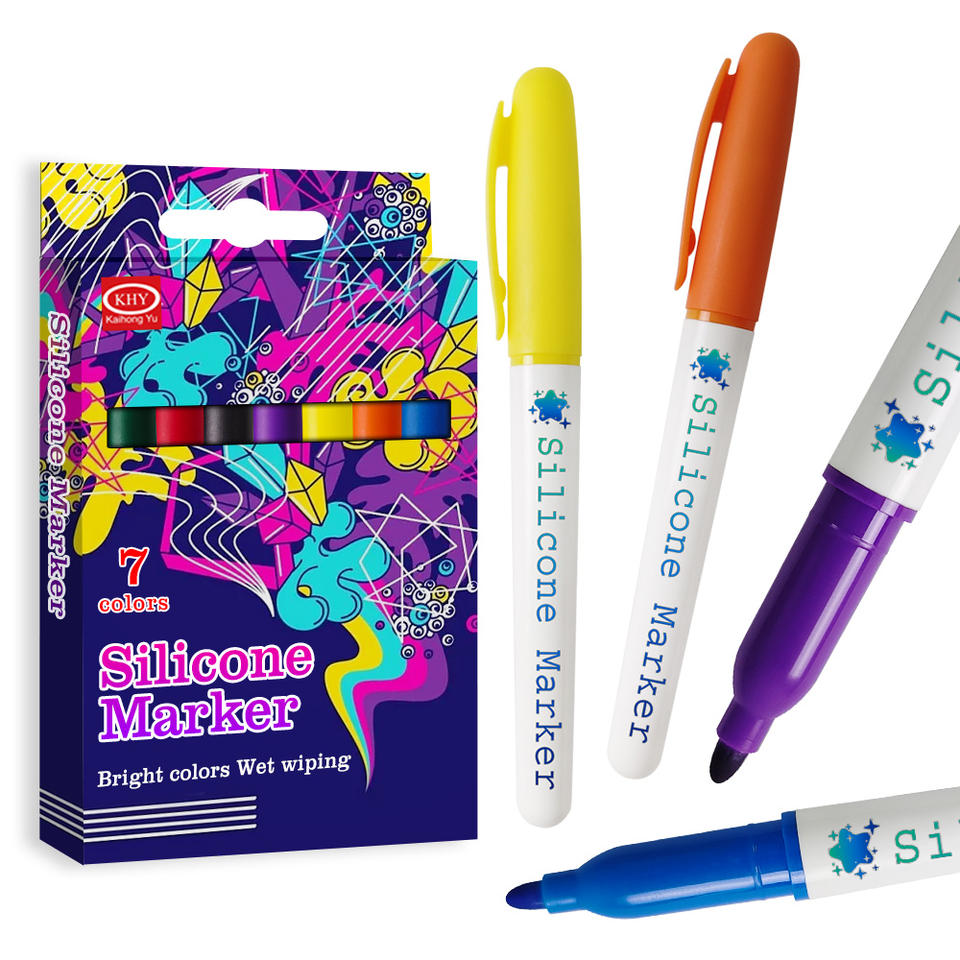 KHY Wholesale Wet Eraser Glass Metallic Art Markers Pen Black/Red/Blue ...
