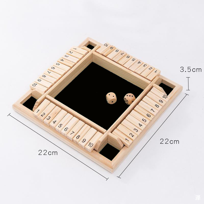 Customizable Interactive Wood Dice Strategy Game for Family Parties ...