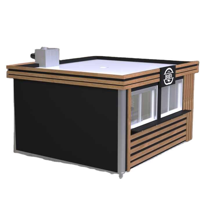 Quiosco de comida rápida clásico, madera contrachapada duradera, diseño ...