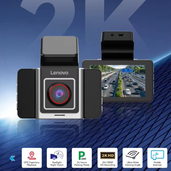 Lenovo Car Recorder - 4K WiFi Night Vision Dashcam
