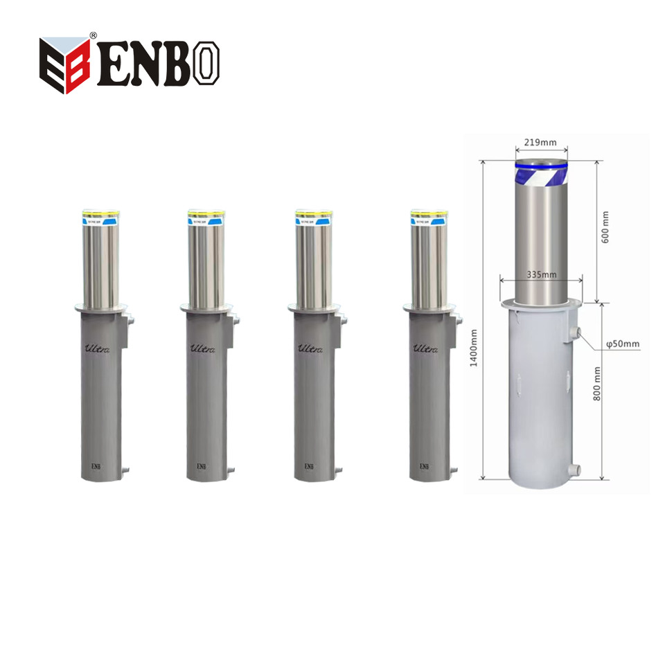 Optical Rising Bollard Face Recognition RFID QR Code Access Control ...