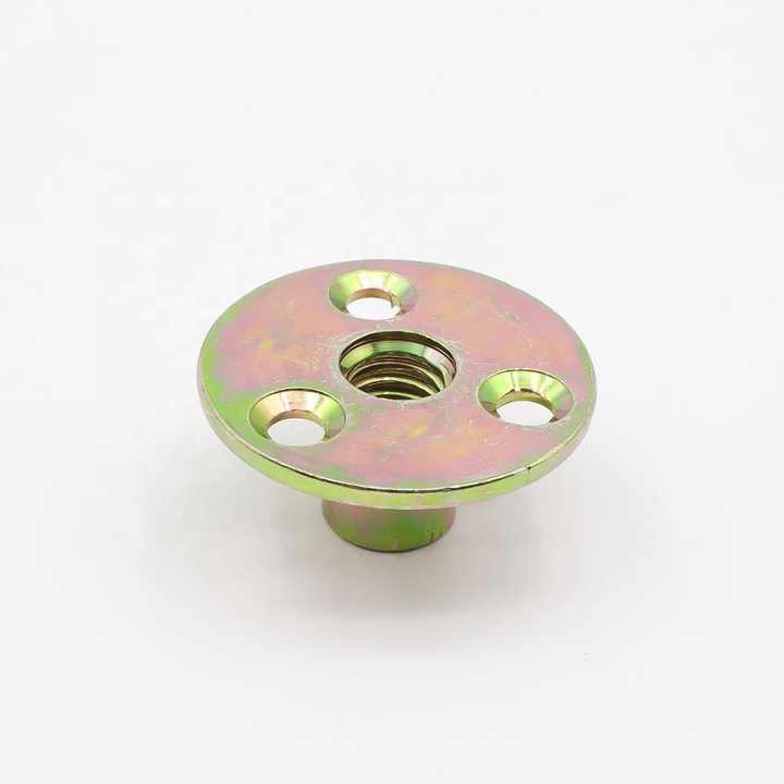 Fastener M10 M12 Iron Round Base Three Holes T Nut - HN Brand