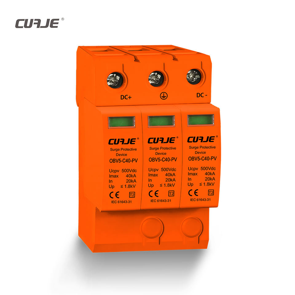 500Vdc PV Surge Protection System Solar Power SPD DC Surge Protector ...