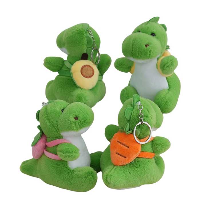 Cute Plush Strawberry Avocado Backpack Dinosaur Keychain Toys Doll ...