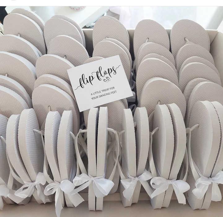 White Wedding Flip Flops for Bridesmaids Chanclas Boda Womens Flip ...