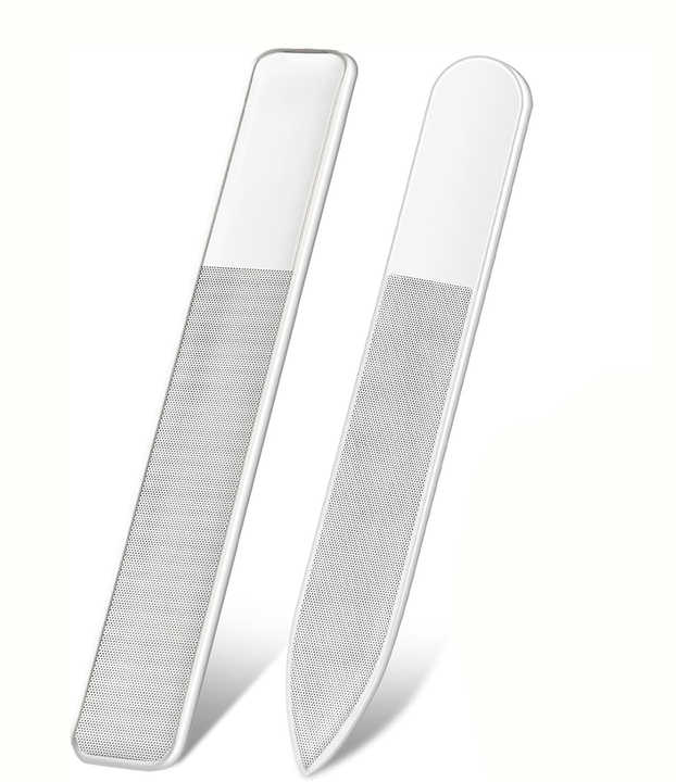Custom Logo Crystal Glass Nail Files Manicure 100/180 Washable Nano ...