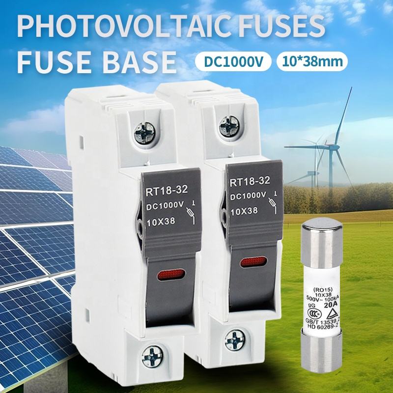 IP20 Ceramic Solar Fuse Holder with High Breaking Capacity 10A-32A LED ...