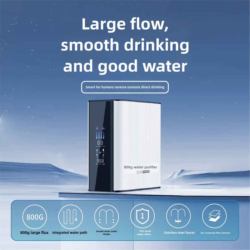 800GPD Smart Electric Tankless RO Water Purifier Household Direct ...