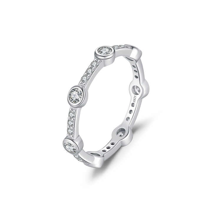 Fashion Exquisite Business Rings Geometric All-match Full Diamond Hand ...