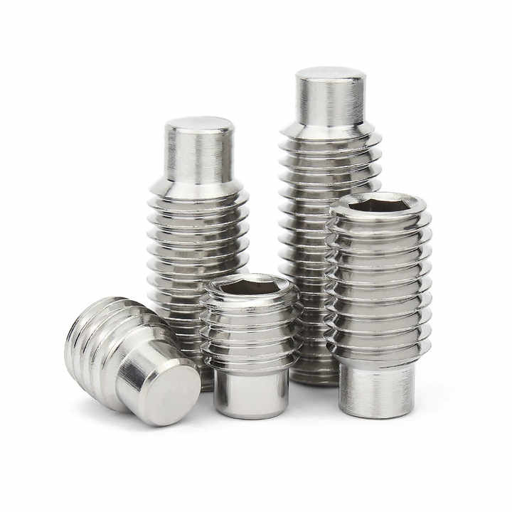 DIN915 304 Stainless Steel Terminal Grub Convex End Screw Hexagon ...