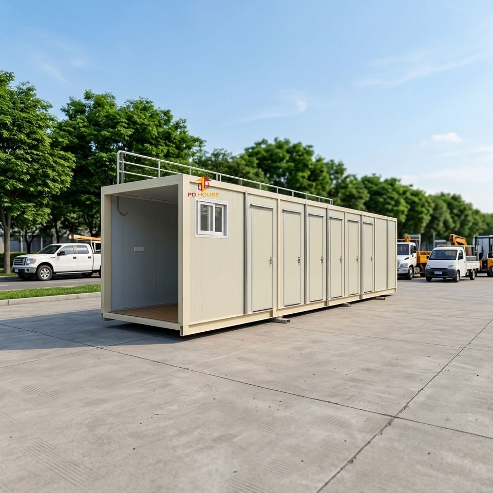 Modern Durable 10ft Steel Portable Toilet Cabin Lightweight Towable WC ...