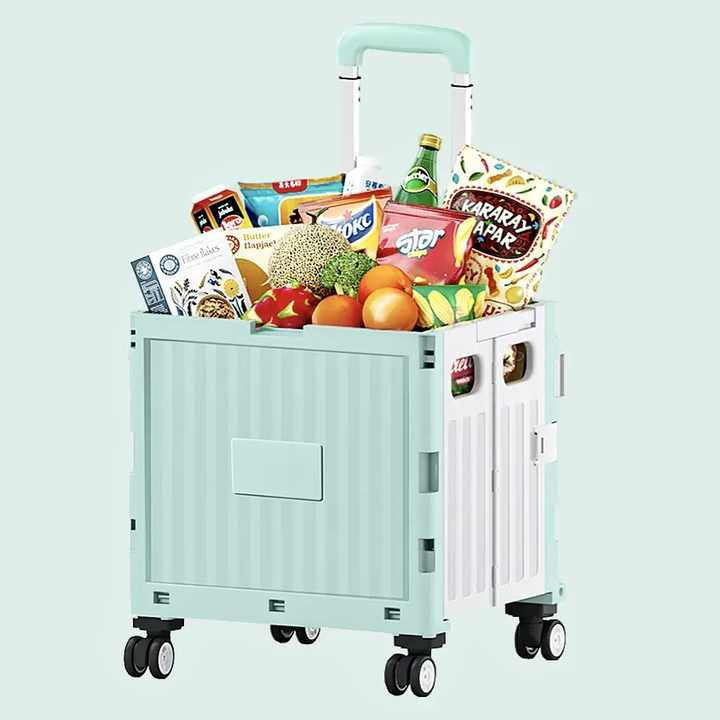 Grocery Supermarket Shopping Cart Personal Portable Folding Utility ...