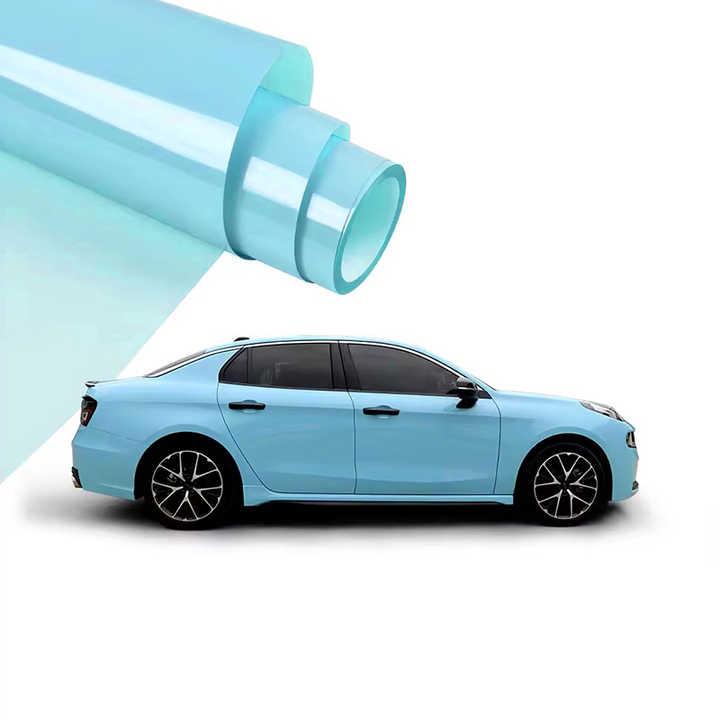 MR Gloss Surface UV Proof Car Wrap Vinyl Sky Blue PET Car Wrapping Film ...
