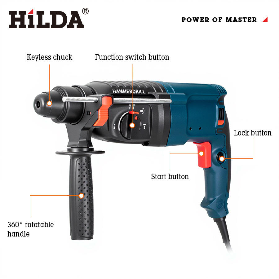 Hammer Percussion Drill Wall Drilling Expansion Screw Concrete Tool ...