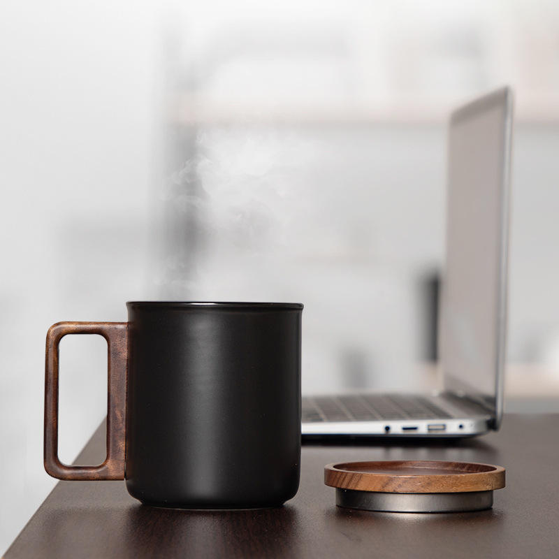 360ml Large Capacity Custom Logo Matte Black White Ceramic Coffee Mug ...