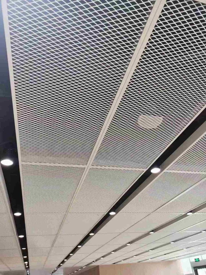 Suspended Metal Mesh Ceiling Stainless Steel Mesh Ceiling Powder Coated ...