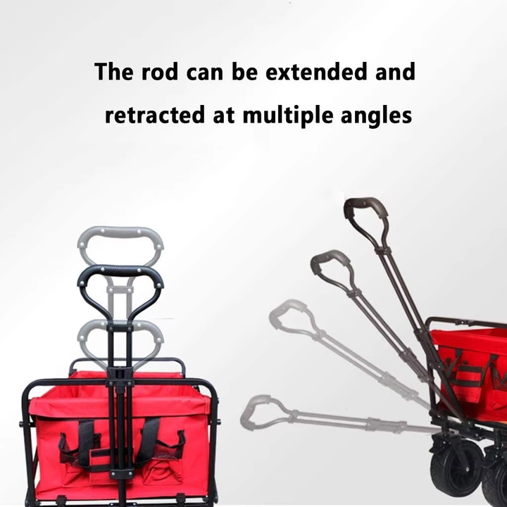 Outdoor Portable Folding Camping 4 Wheeled Trolley Heavy Duty Beach ...
