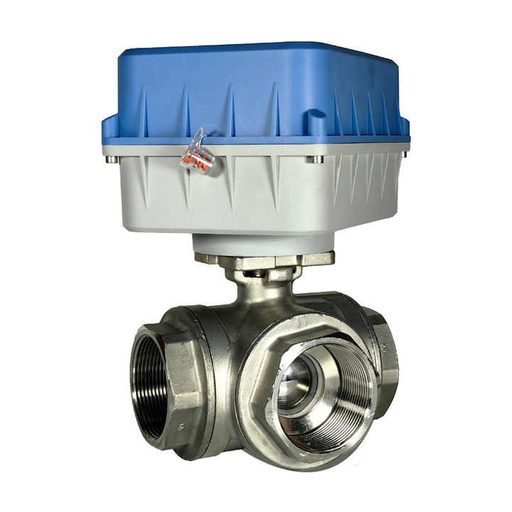 1.5' Motorized 3 Way Water Flow Control Valve Smart Electric Actuator ...