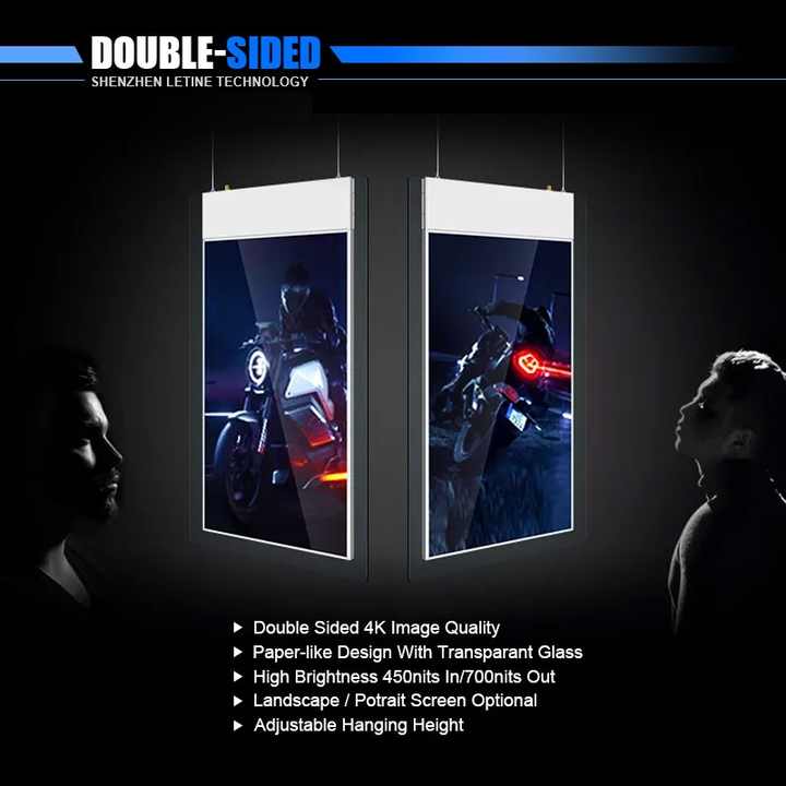 Retail Store Coffee Show Android LCD Video Wall Digital Signage Hanging ...