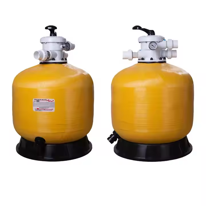 400mm Top Mount Fiberglass Sand Filter Tank - High Flow 6-Way Multiport ...