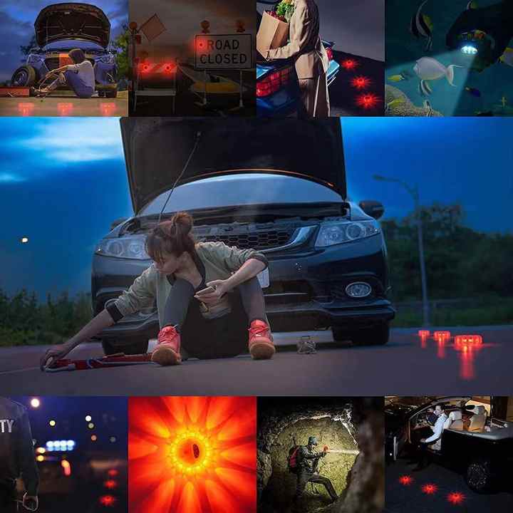 Emergency Flare Car - LED Road Flares with 9 Modes