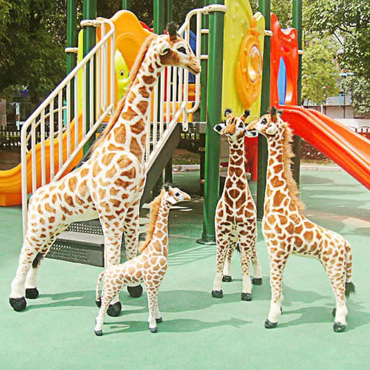 Custom Plush Toy Realistic Simulation Animal Stuffed Big Size Giraffe ...