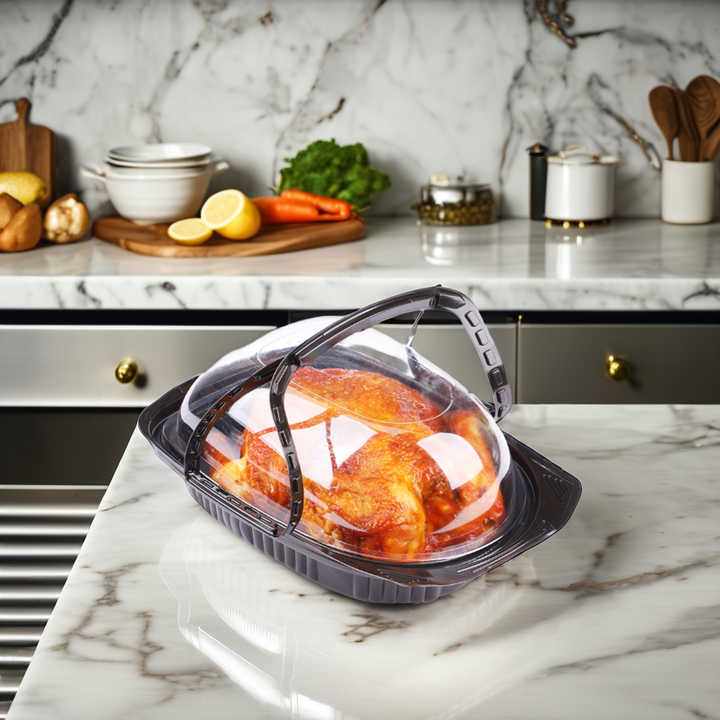Plastic Trays Take Away Food Container Roast Chicken Box With Lid Pp ...