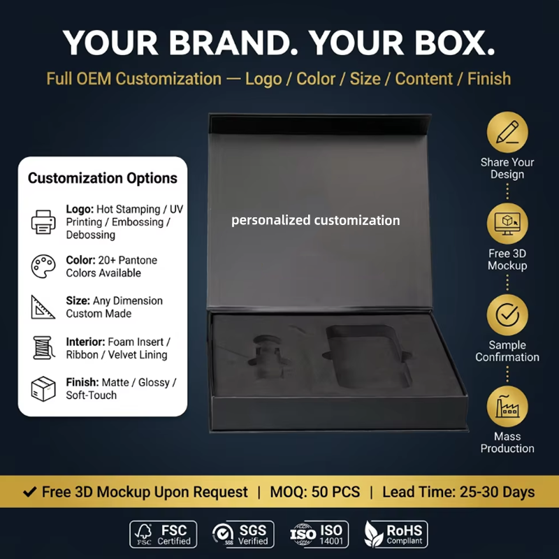 Custom Logo Wholesale Recyclable Eva Rigid Cardboard Magnetic Gift ...