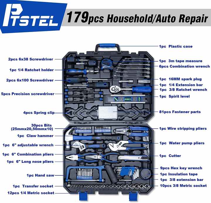 RTS GTYPRO 179pcs Socket Wrench Set Manufacturers Wholesale Mechanical Repair Combination Hand ...