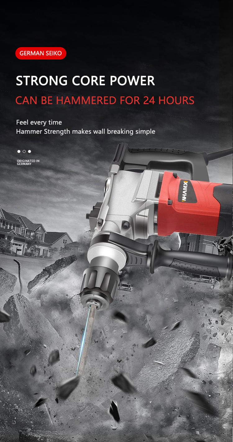 WHAMX Rotary hammer and electric pick dual purpose electric demolition ...