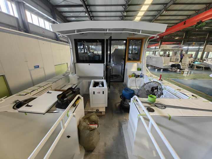 Catamaran Aluminum Boat Cabin Cruiser Fishing Boat Factory in China ...