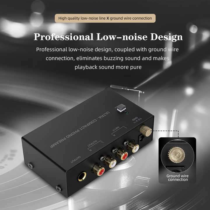 PP400 Phono Preamp Preamplifier Compact Phono Preamp Record Player ...