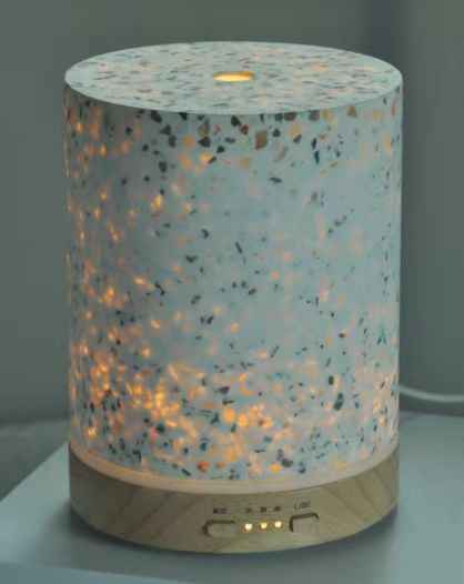 Terrazzo Stone Spa Aorama Diffuser Air Humidifier Night Light Wooden ...