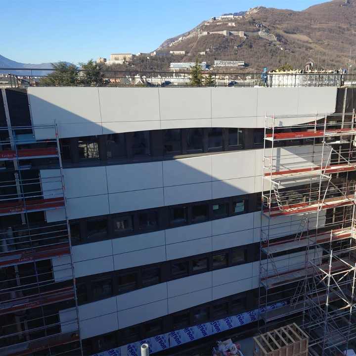 Panel Komposit Aluminium Warna Putih Mengilap Panel Acp Alucobond untuk ...