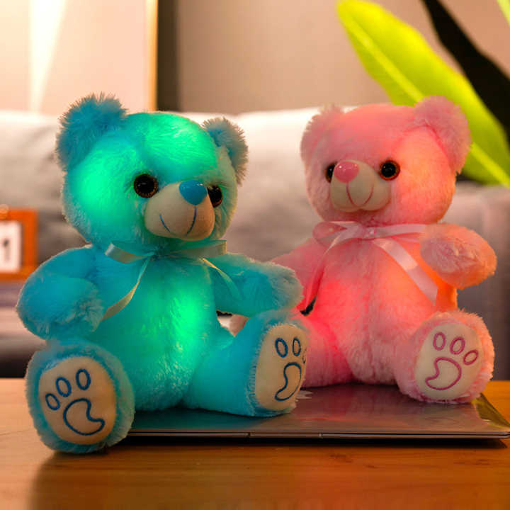 Glowing Bear Plushies Led Teddies Bears Plush Toys Valentine's Day ...