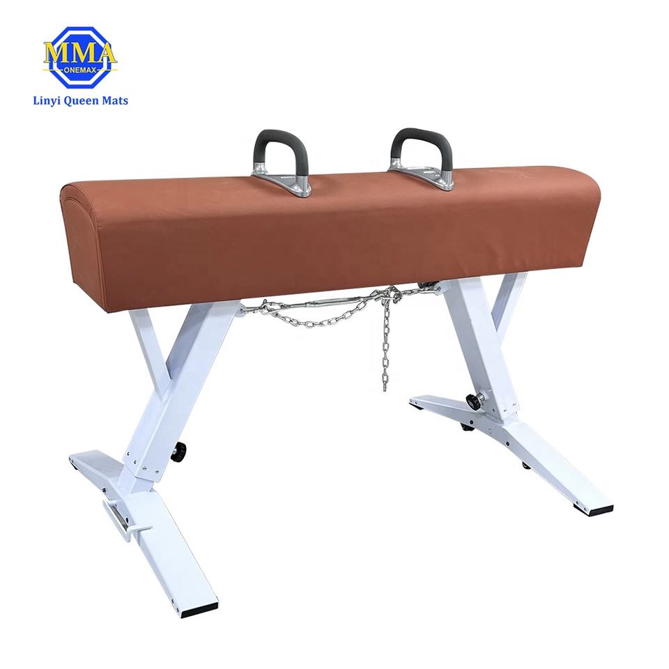 LYQUEEN Gymnastics Pommel Horse with Adjustable Height, Non-Slip ...