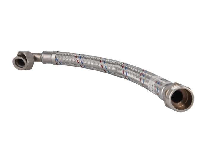 high quality red and blue line 90 elbow connector hose water braided ...