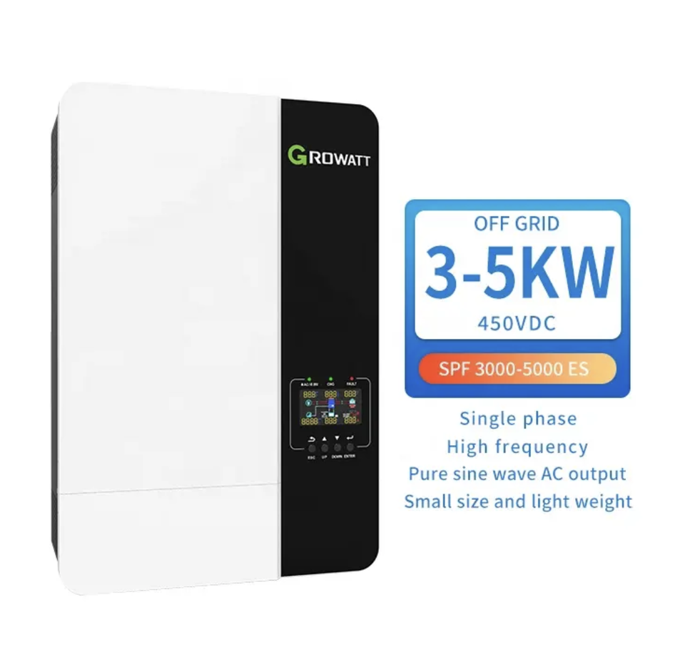 Growatt SPF 5000ES - 5kw Solar Inverter for off-Grid Homes
