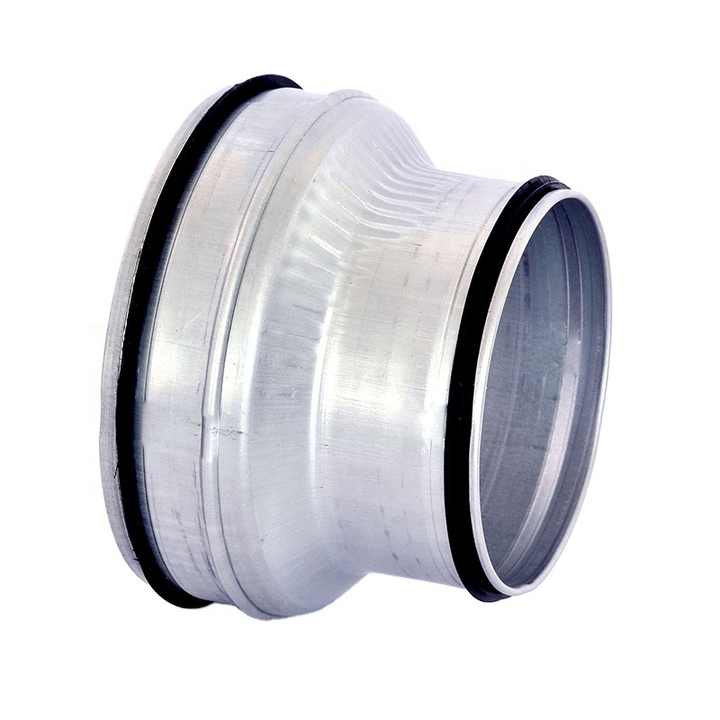 Pressed Male Circular Reducer with Rubber Gaskets for Spiro Duct