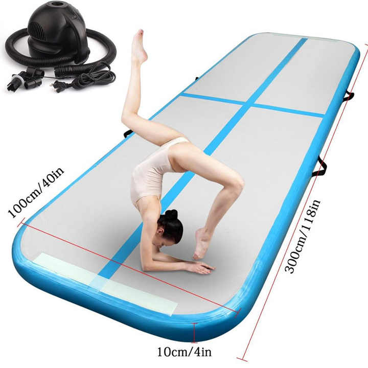 3M/6M/8M/10M/12M PVC Air Track Gymnastics Floor Mat Home Gym Inflatable ...