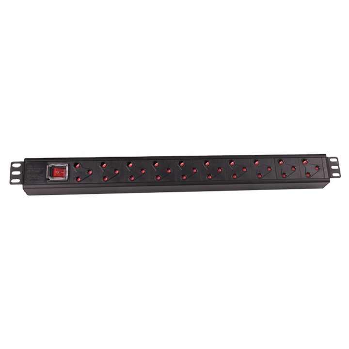 16A 250V PDU 19 Inch 10 Ways South Africa Type Power Distribution Units ...