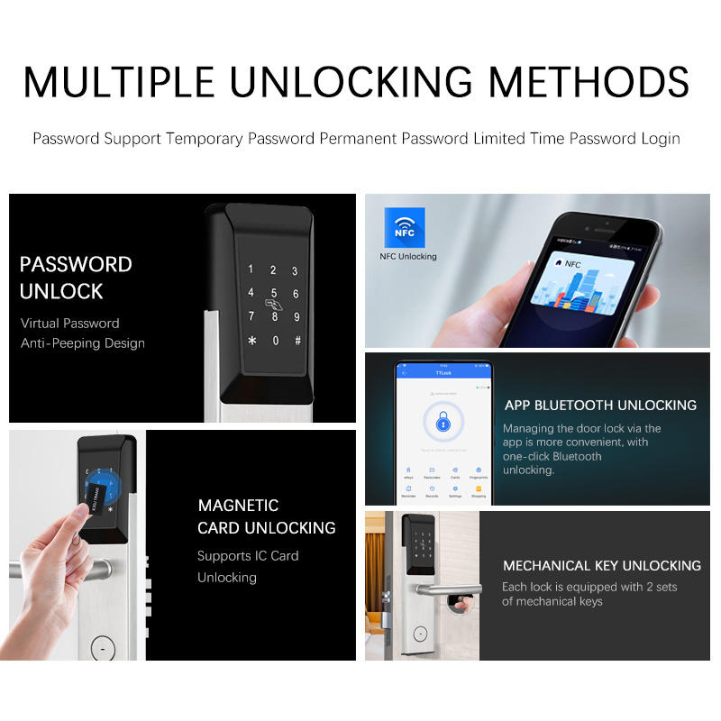 Bluetooth TTHotel Apartment Hotel Door Lock System Smart Locks with ...